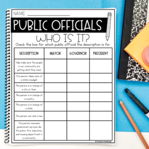 Government Leaders For Kids: Easy Worksheets & Activities - Priceless ...