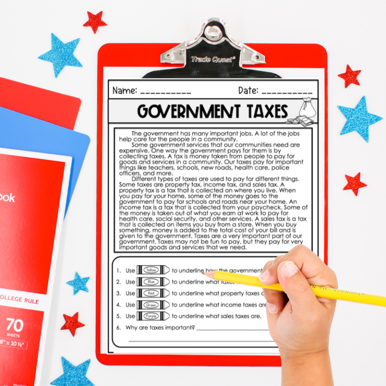 How To Teach Taxes To Kids: Fun Activities For 2nd-4th Graders ...