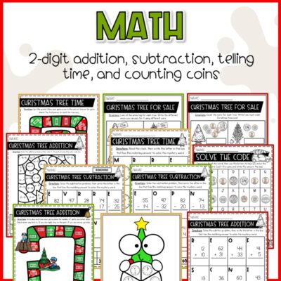 Christmas Tree Worksheets For December | Science, Social Studies, Math ...