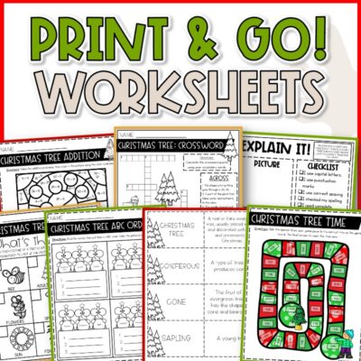 Christmas Tree Worksheets For December | Science, Social Studies, Math ...