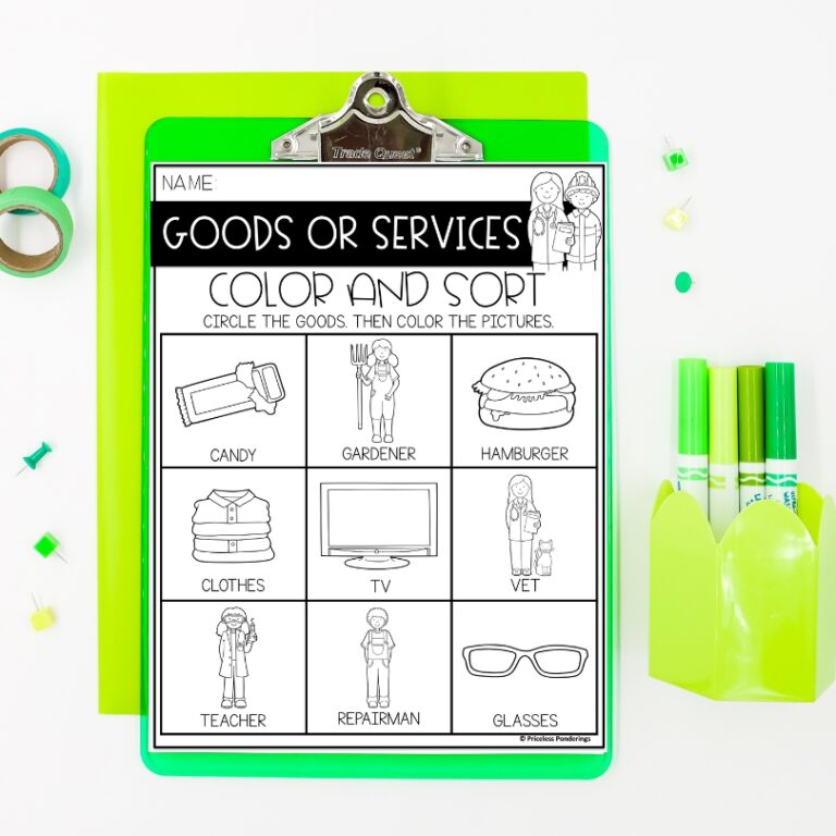 Free Basic Economics Worksheet Unit For Kids - FREE Vocabulary Cards