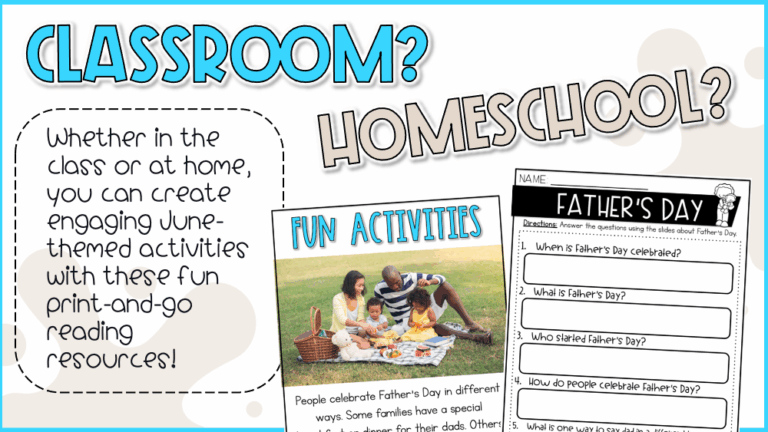 2nd Grade Reading Comprehension Pages | June Activities