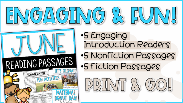 2nd Grade Reading Comprehension Pages | June Activities