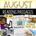 2nd & 3rd Grade August Reading Comprehension Worksheets