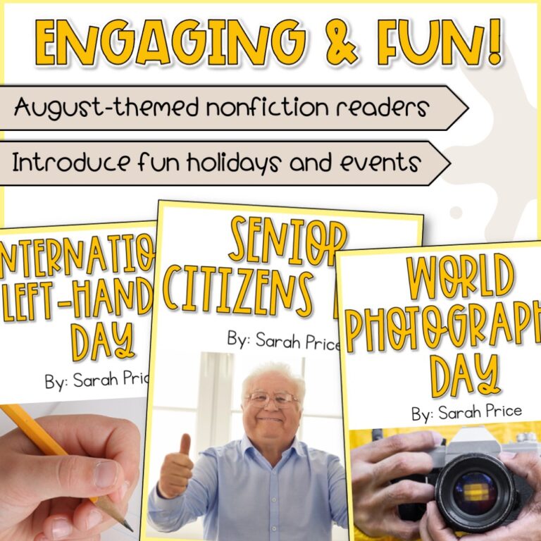 2nd & 3rd Grade August Reading Comprehension Worksheets