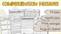 2nd & 3rd Grade August Reading Comprehension Worksheets