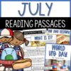 July Reading Comprehension Passages For 2nd And 3rd Grade