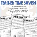 July Reading Comprehension Passages For 2nd And 3rd Grade